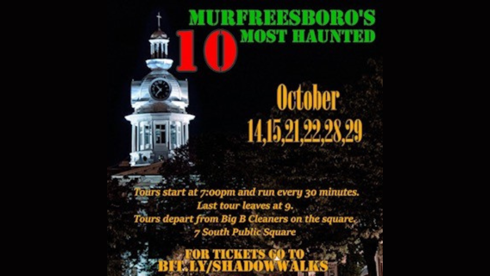 Murfreesboro Ghost Tours - Rutherford County Tennessee